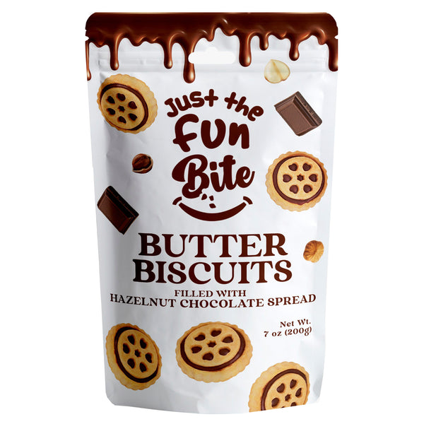 Galletas de mantequilla rellenas de chocolate avellana – B.Organics